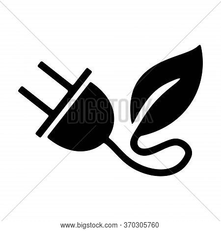 Green Leaf Plug Icon Vector & Photo (Free Trial) | Bigstock