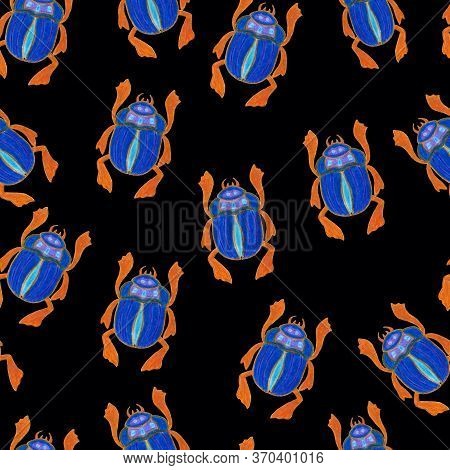 Blue Scarab Isolated Image & Photo (Free Trial) | Bigstock