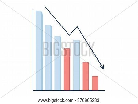 Decreasing Graph Flat Vector & Photo (Free Trial) | Bigstock
