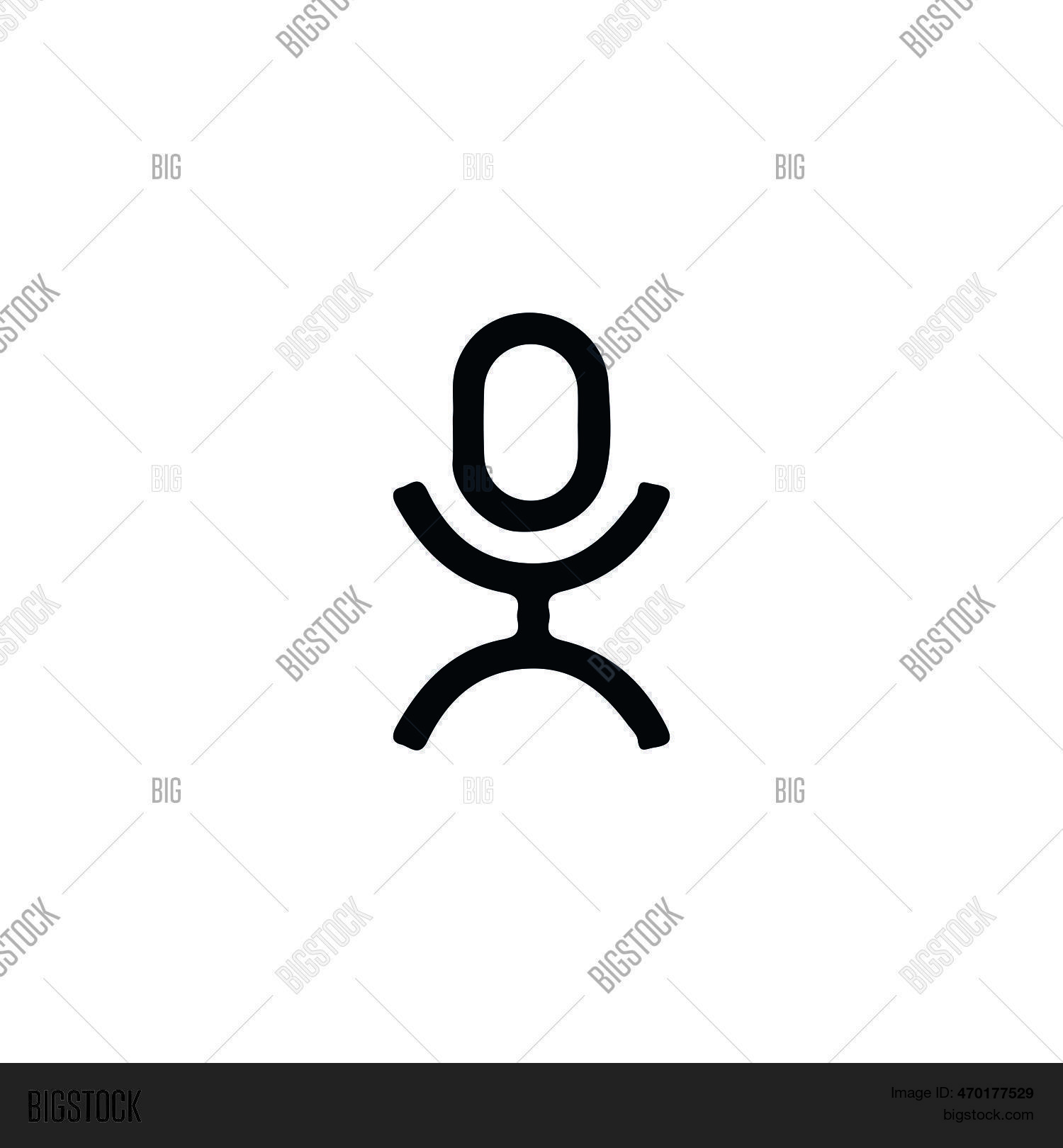 Stickman Icon. Simple Vector & Photo (Free Trial) | Bigstock