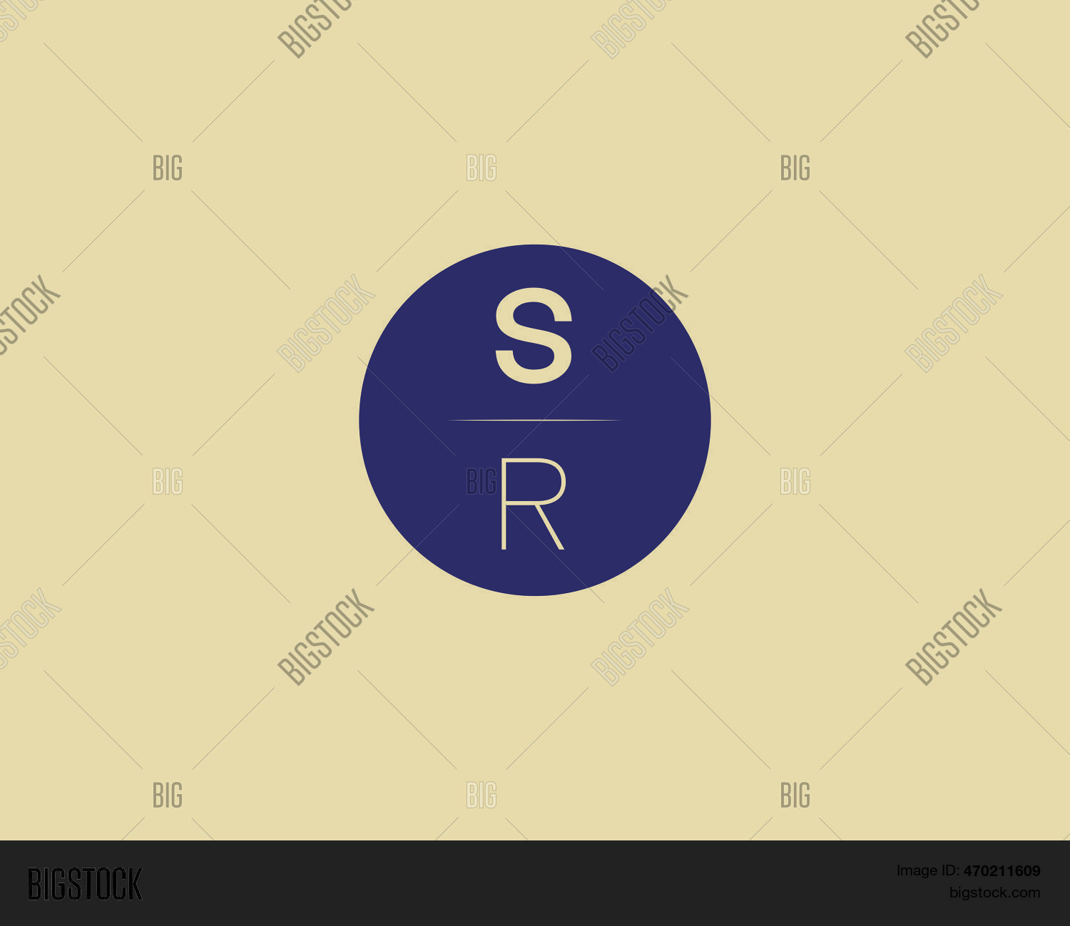 Sr Letter Modern Vector & Photo (Free Trial) | Bigstock
