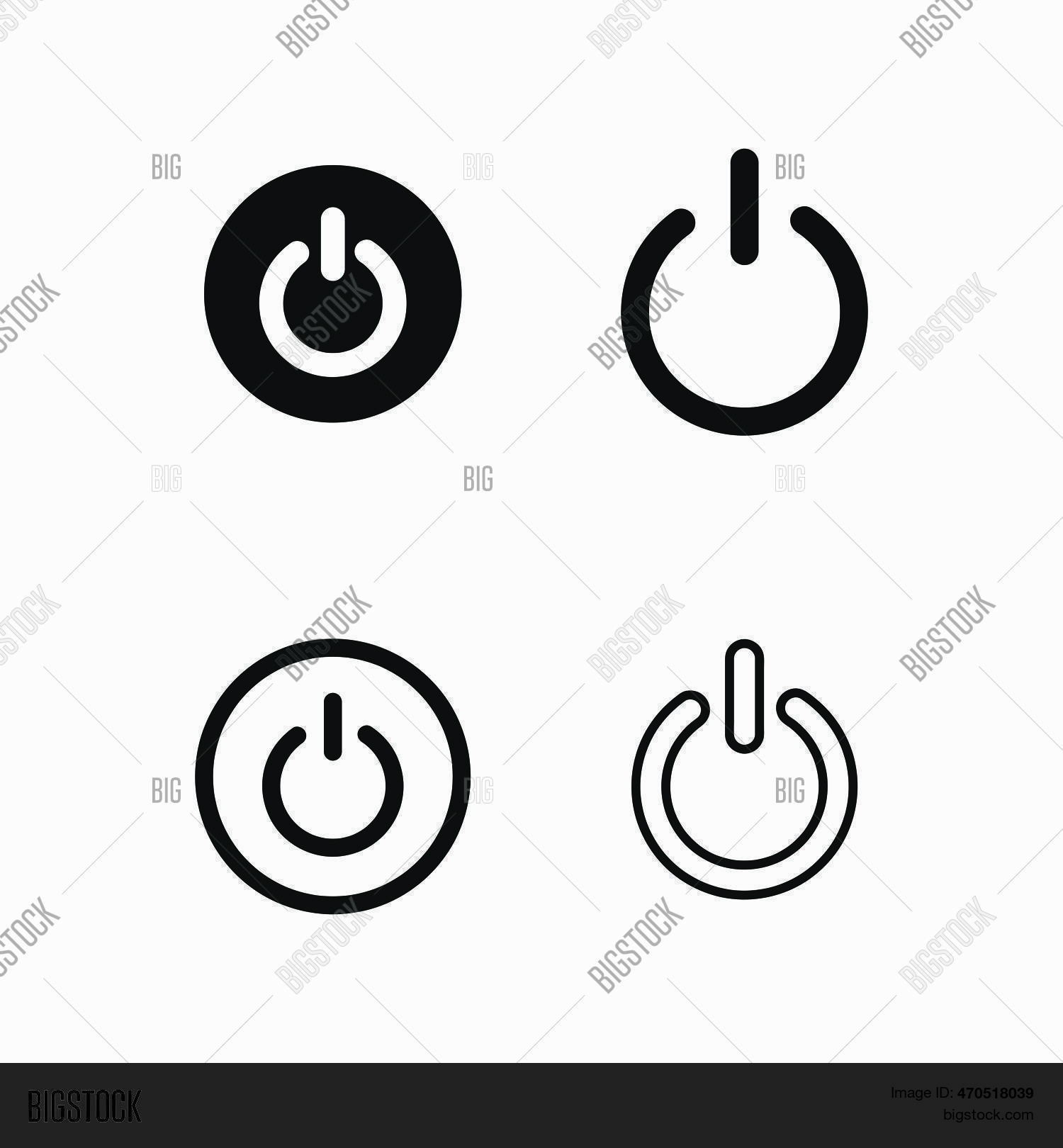 Shut Symbol Sign Down Vector & Photo (Free Trial) | Bigstock