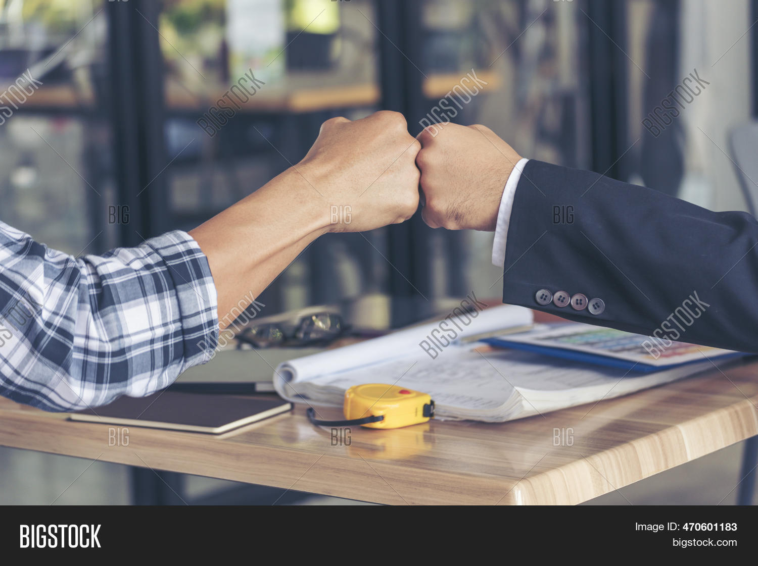 Two Men Team Fist Bump Image & Photo (Free Trial) | Bigstock