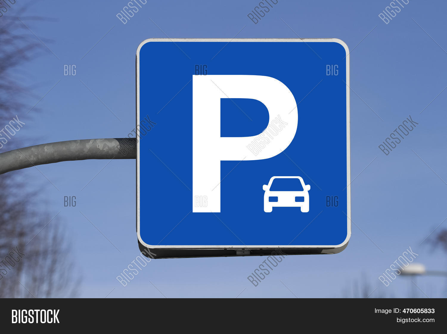 Blue Car Parking Sign Image & Photo (Free Trial) | Bigstock
