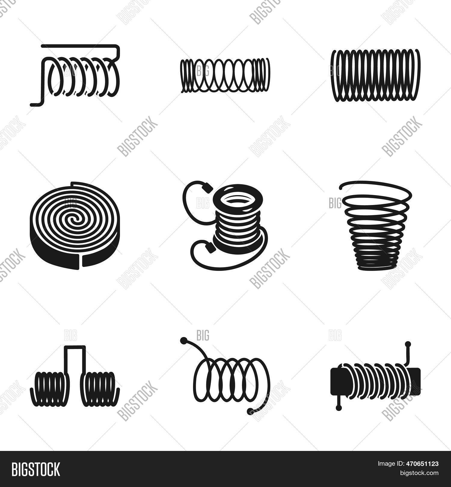 Coil Icon Set. Simple Image & Photo (Free Trial) | Bigstock