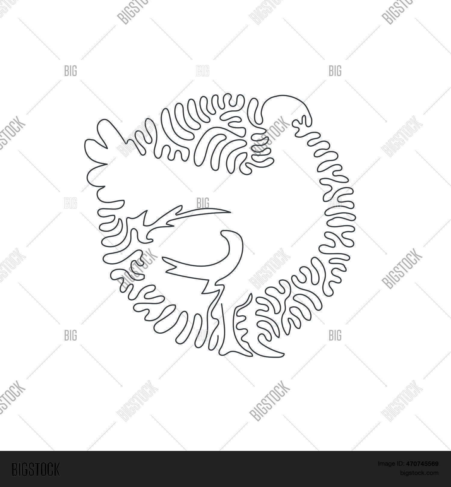 Continuous Curve One Vector And Photo Free Trial Bigstock