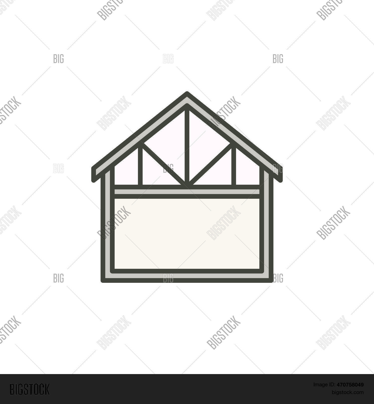 House Roof Truss Vector & Photo (Free Trial) | Bigstock