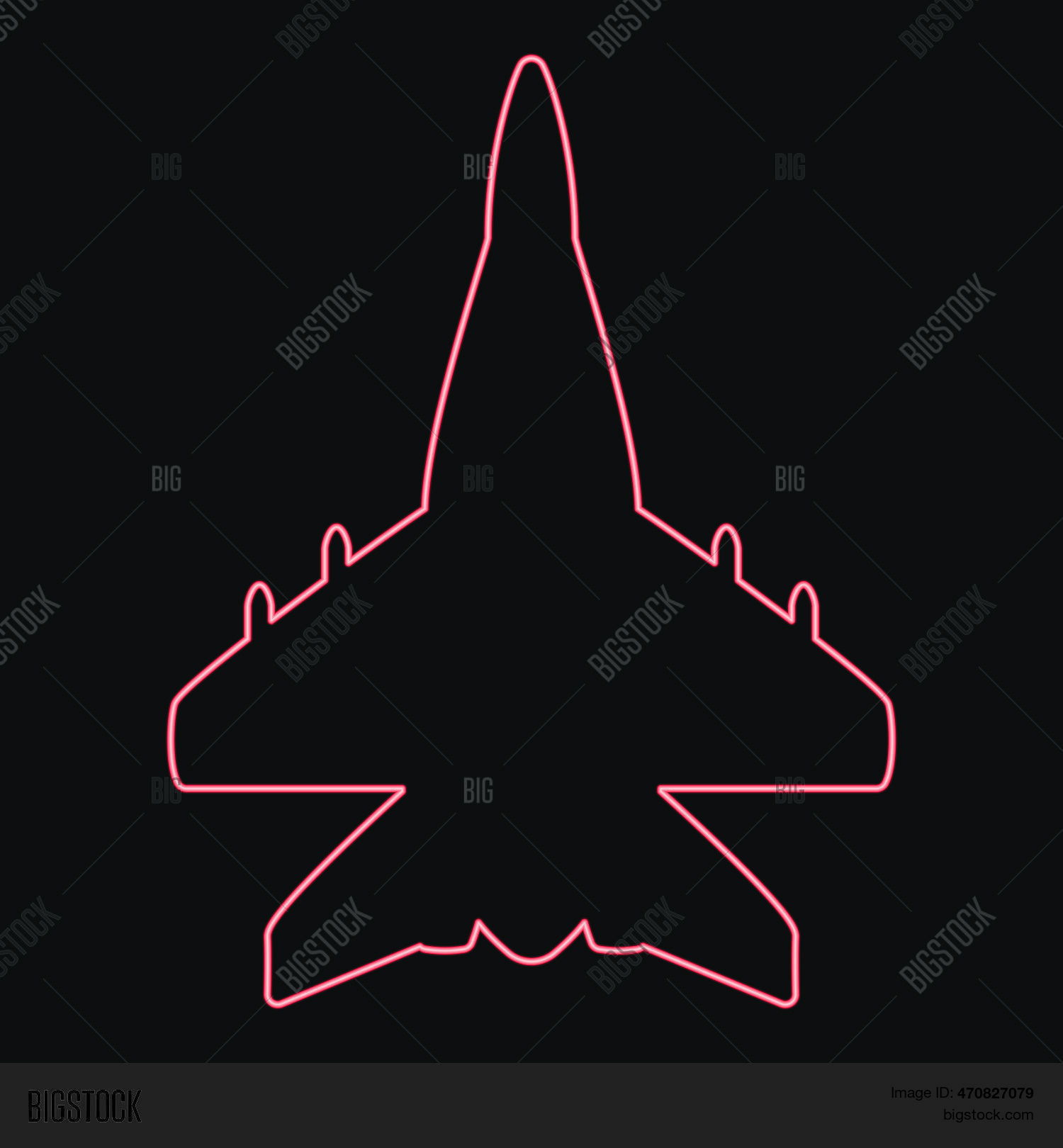 Neon Jet Plane Vector & Photo (Free Trial) | Bigstock
