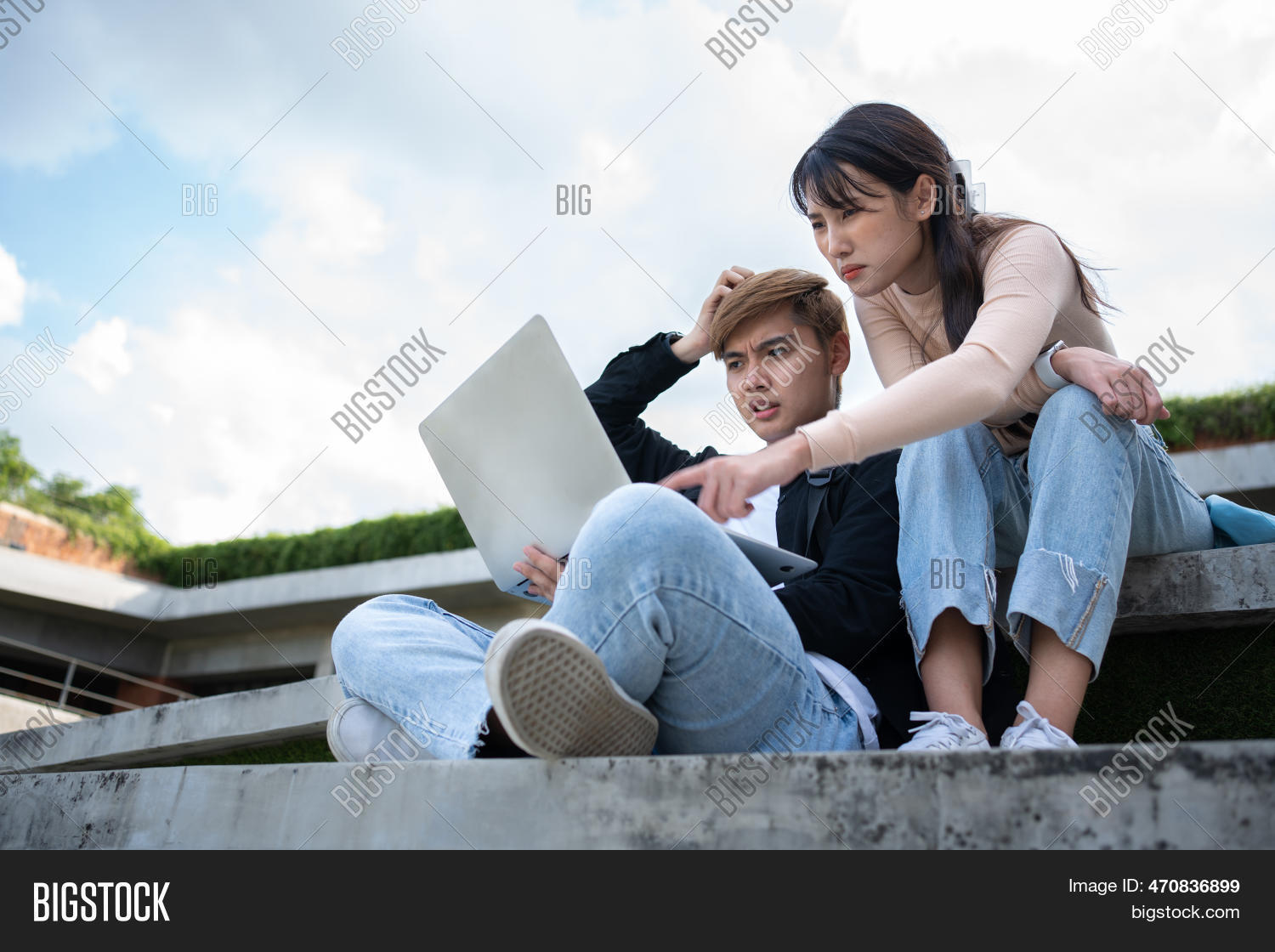 Asian Students Sitting Image & Photo (Free Trial) | Bigstock