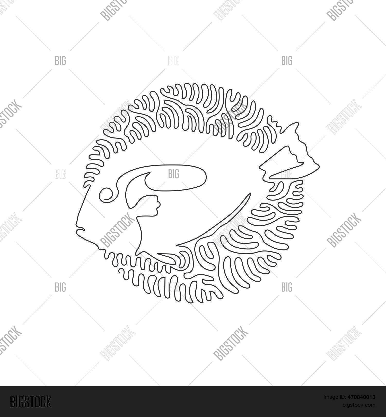 Continuous Curve One Vector & Photo (Free Trial) | Bigstock
