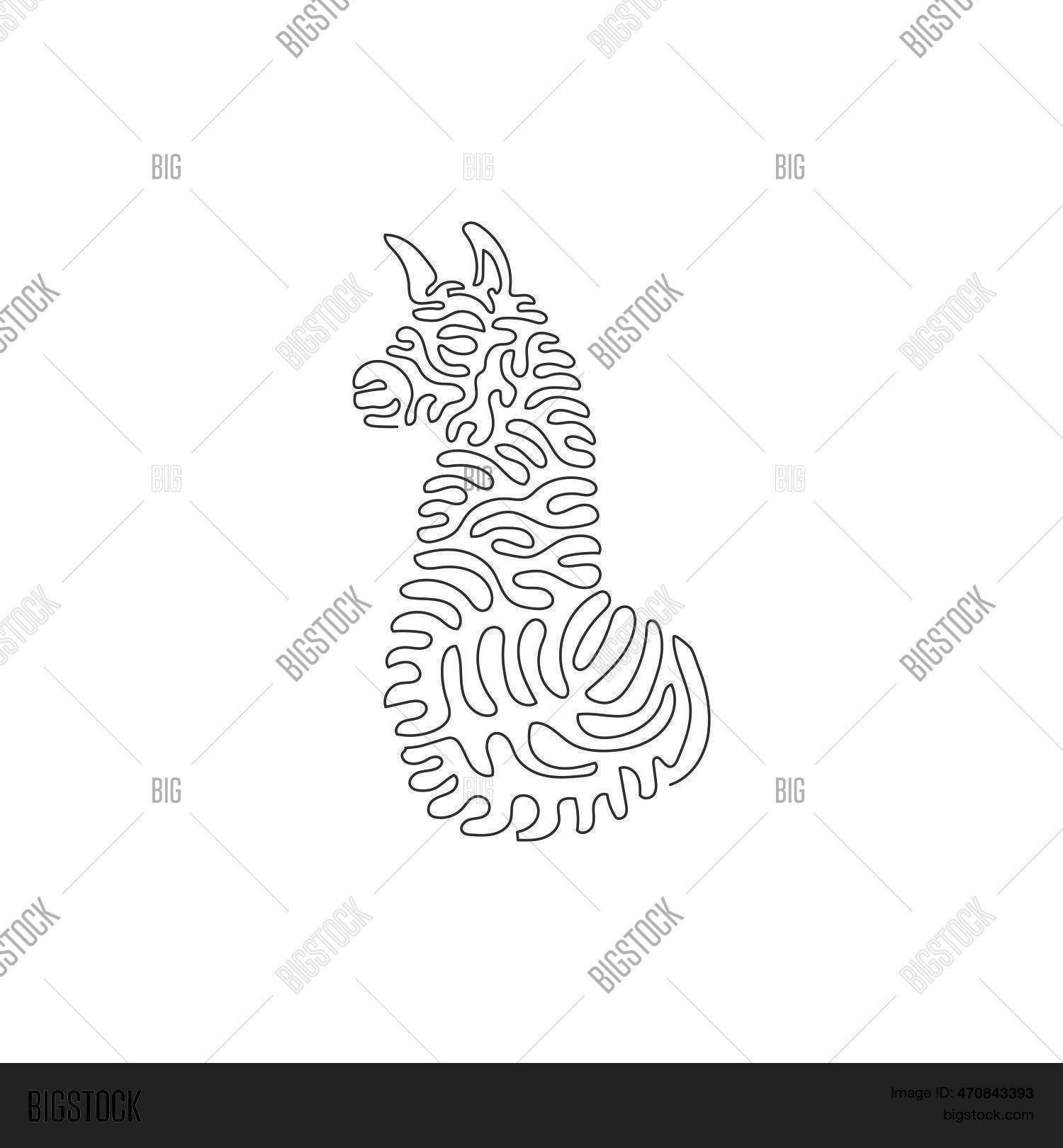 Continuous Curve One Vector And Photo Free Trial Bigstock