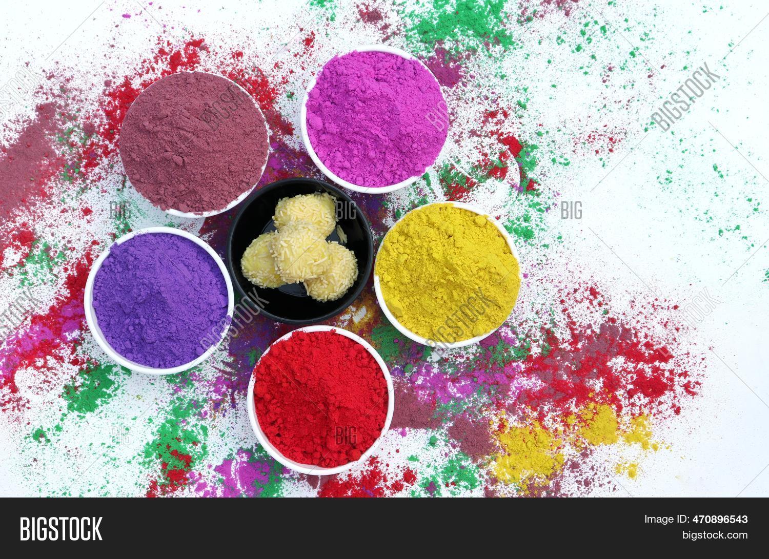 Top View Holi Colors Image & Photo (Free Trial) | Bigstock