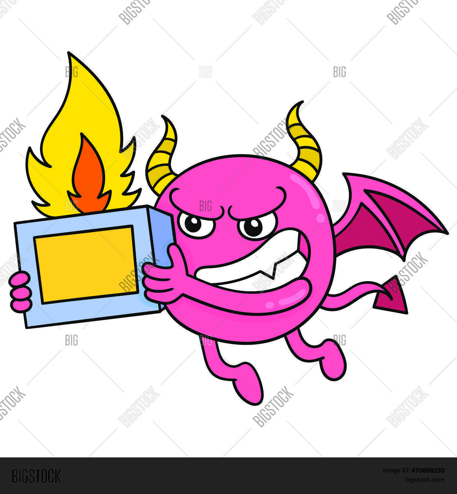 Red Devil Flying Vector & Photo (Free Trial) | Bigstock