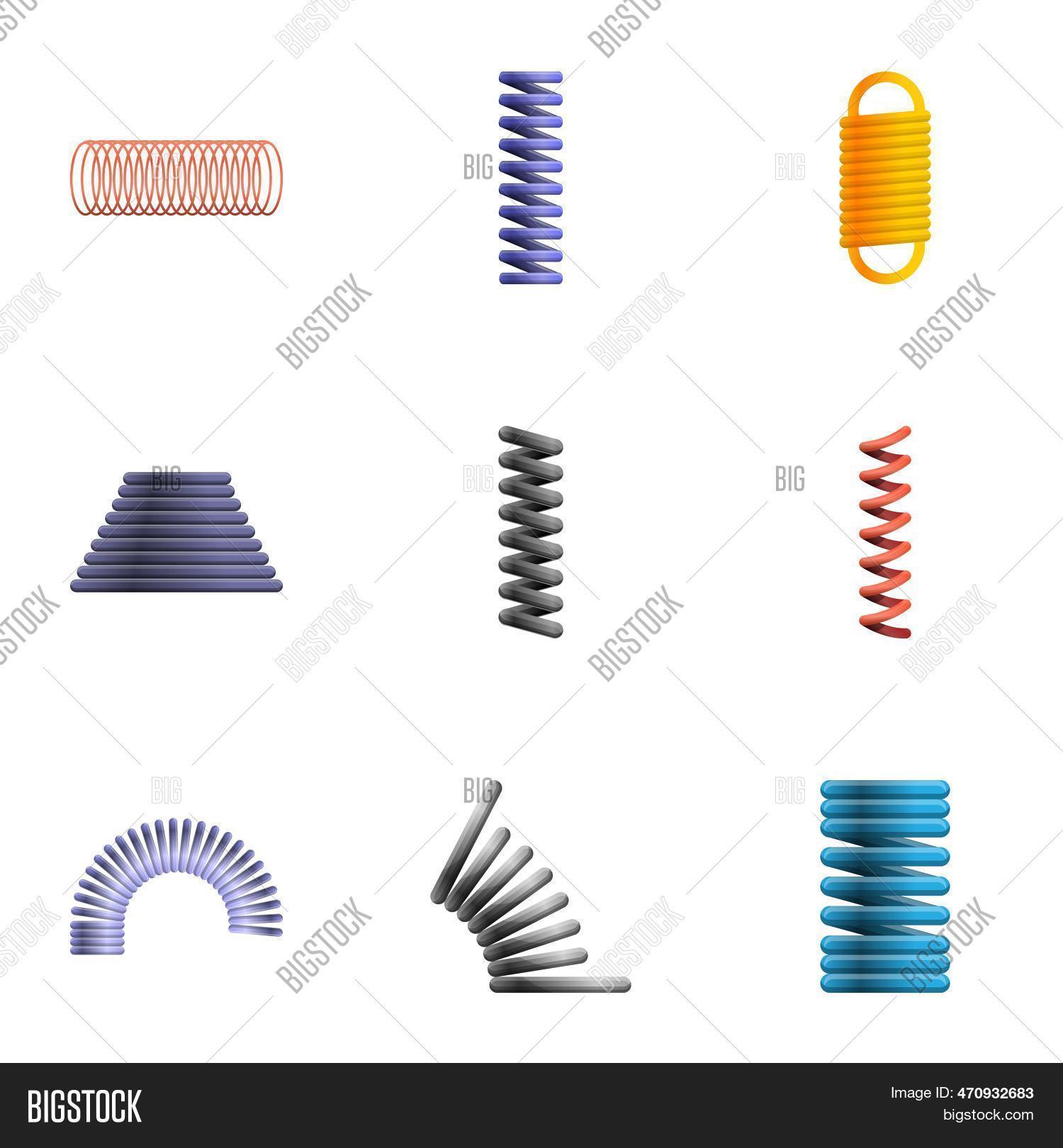 Wire Coil Icon Set. Image & Photo (Free Trial) | Bigstock