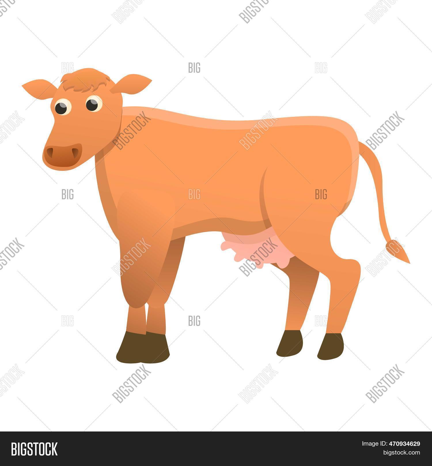 Cute Cow Icon. Cartoon Image & Photo (Free Trial) | Bigstock