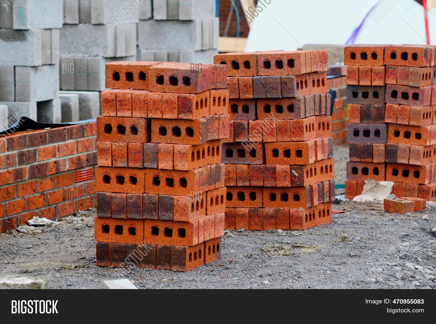 Red Bricks Concrete Image & Photo (Free Trial) | Bigstock