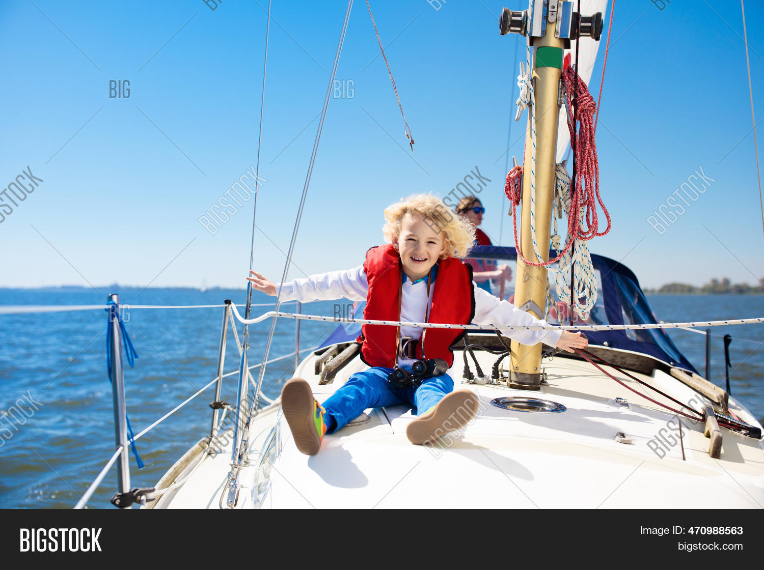 Kids Sail On Yacht Sea Image & Photo (Free Trial) | Bigstock