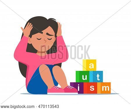 Autism Concept. Girl Vector & Photo (Free Trial) | Bigstock