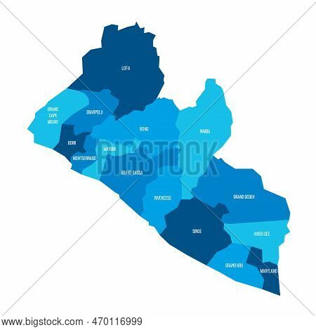 Liberia Political Map Vector & Photo (Free Trial) | Bigstock