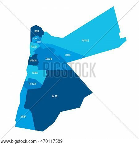 Jordan Political Map Vector & Photo (Free Trial) | Bigstock