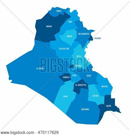 Iraq Political Map Vector & Photo (Free Trial) | Bigstock