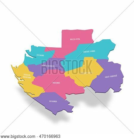 Gabon Political Map Vector & Photo (Free Trial) | Bigstock