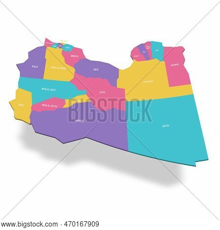 Libya Political Map Vector & Photo (Free Trial) | Bigstock