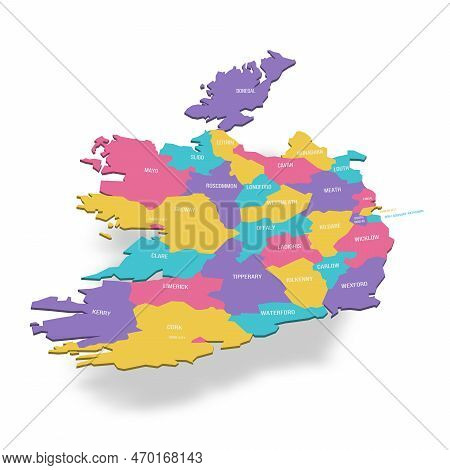 Ireland Political Map Vector & Photo (Free Trial) | Bigstock