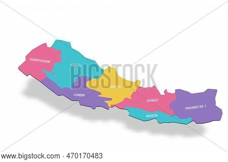 Nepal Political Map Vector & Photo (Free Trial) | Bigstock