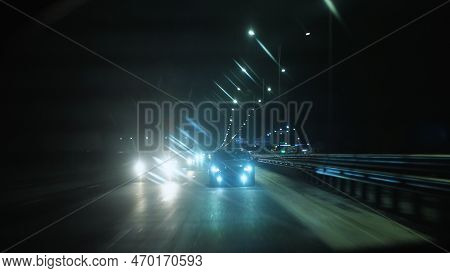 Cars On Night Road Image & Photo (Free Trial) | Bigstock