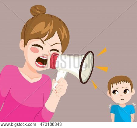 Angry Mom Yelling Vector & Photo (Free Trial) | Bigstock