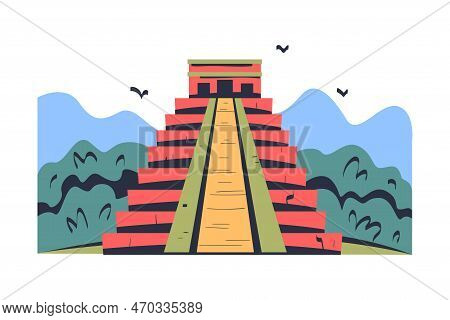 Aztec Ancient Pyramid Vector & Photo (Free Trial) | Bigstock