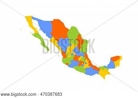 Mexico Political Map Vector & Photo (Free Trial) | Bigstock