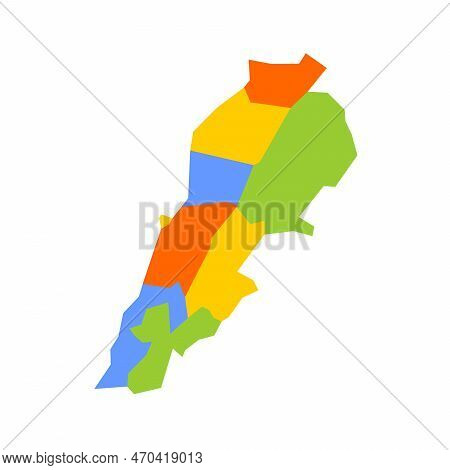 Lebanon Political Map Vector & Photo (Free Trial) | Bigstock