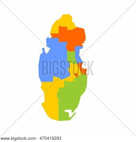 Qatar Political Map Vector & Photo (Free Trial) | Bigstock