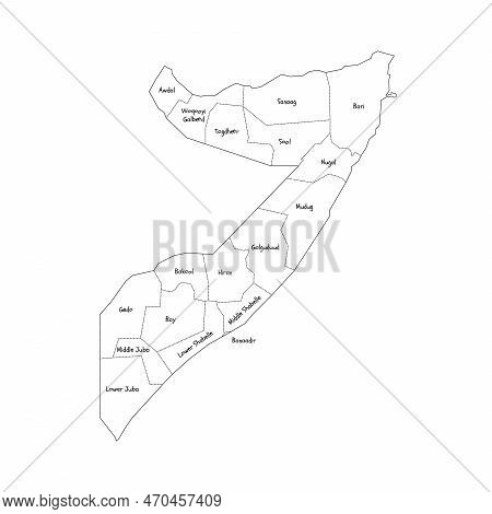 Somalia Political Map Vector & Photo (Free Trial) | Bigstock
