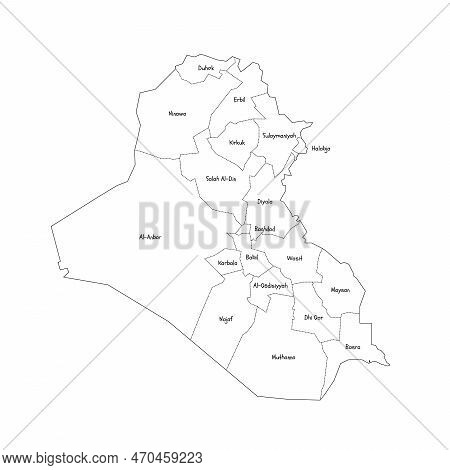 Iraq Political Map Vector & Photo (Free Trial) | Bigstock