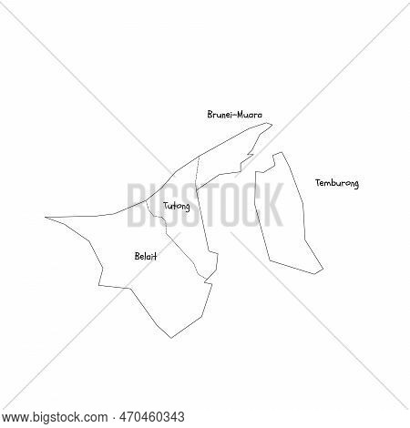 Brunei Political Map Vector & Photo (Free Trial) | Bigstock