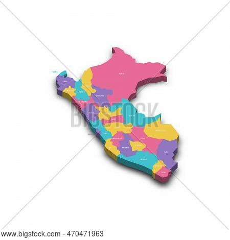 Peru Political Map Vector & Photo (Free Trial) | Bigstock