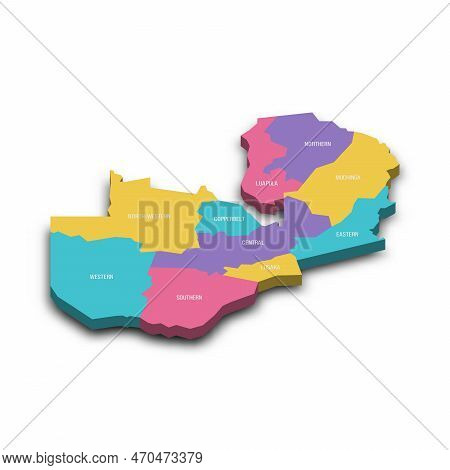Zambia Political Map Vector & Photo (Free Trial) | Bigstock