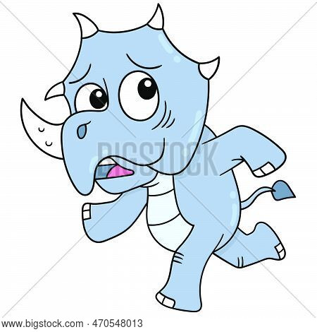 Dinosaur Running Vector & Photo (Free Trial) | Bigstock