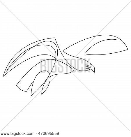 One Line Eagle Design Vector & Photo (Free Trial) | Bigstock