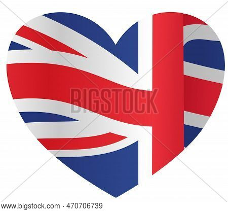 Uk Flag Heart Shape Image & Photo (Free Trial) | Bigstock