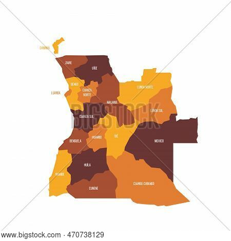 Angola Political Map Vector & Photo (Free Trial) | Bigstock