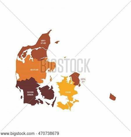 Denmark Political Map Vector & Photo (Free Trial) | Bigstock