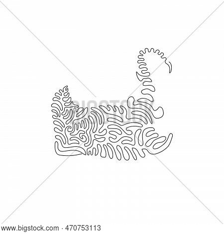 Single Curly Line Vector & Photo (Free Trial) | Bigstock