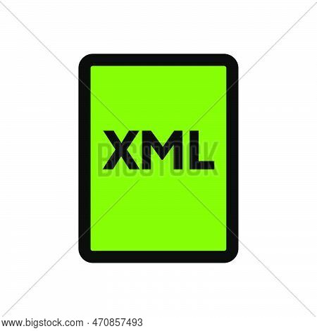 Xml File Icon Line Vector & Photo (Free Trial) | Bigstock
