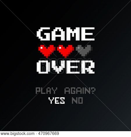 Game Over Play Again Vector & Photo (Free Trial) | Bigstock