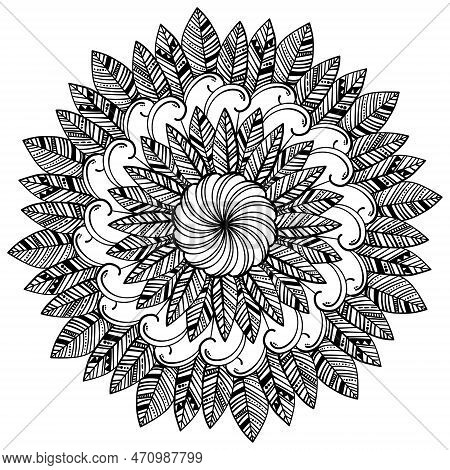 Zen Mandala Outline Vector & Photo (Free Trial) | Bigstock
