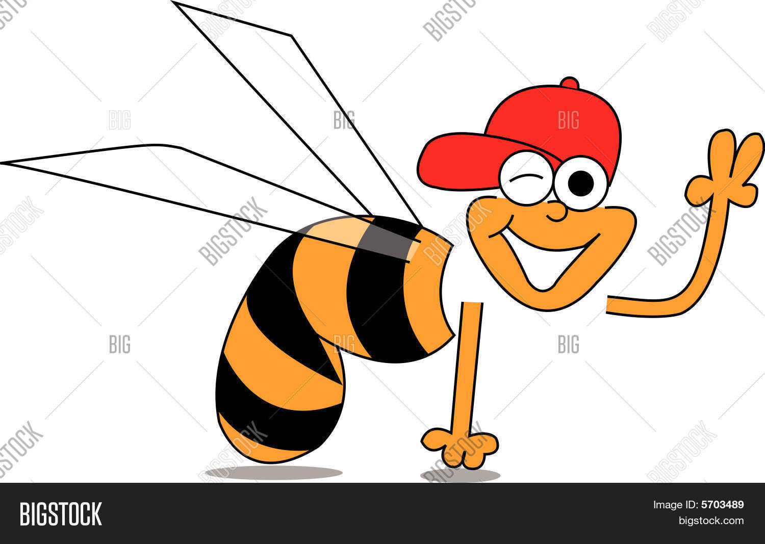 Bee Peace Sign Vector & Photo (Free Trial) | Bigstock